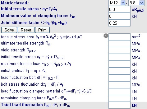 dingjerturnsuns - clamping load calculator